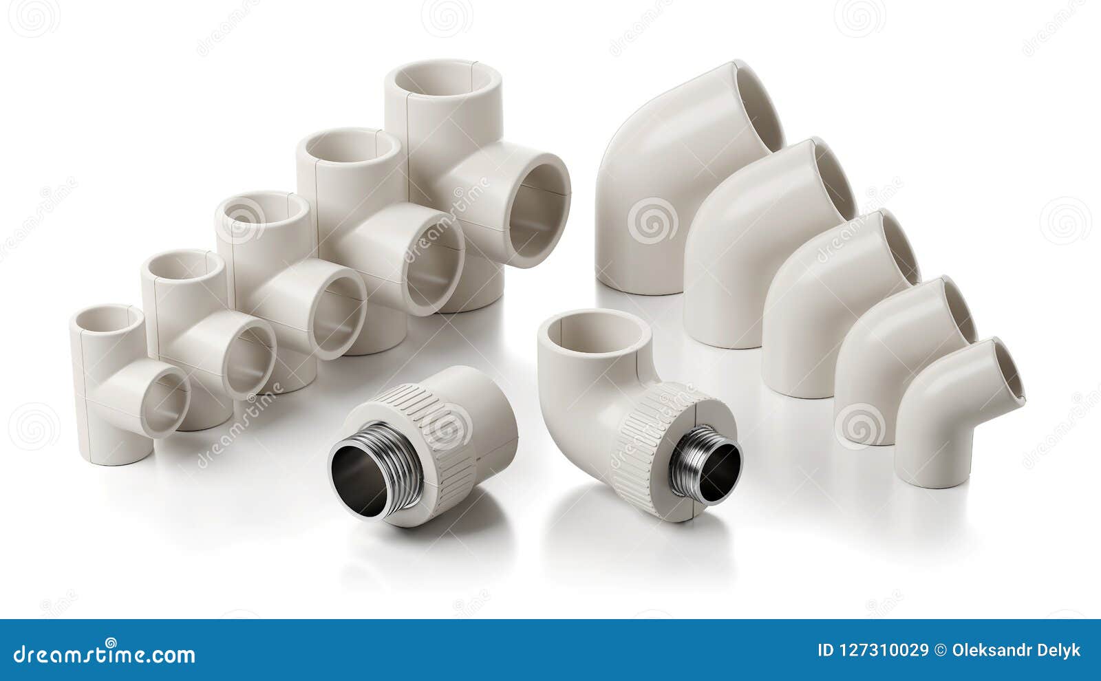 PVC Fittings Of Pipeline Isolated On White Background Stock Image ...