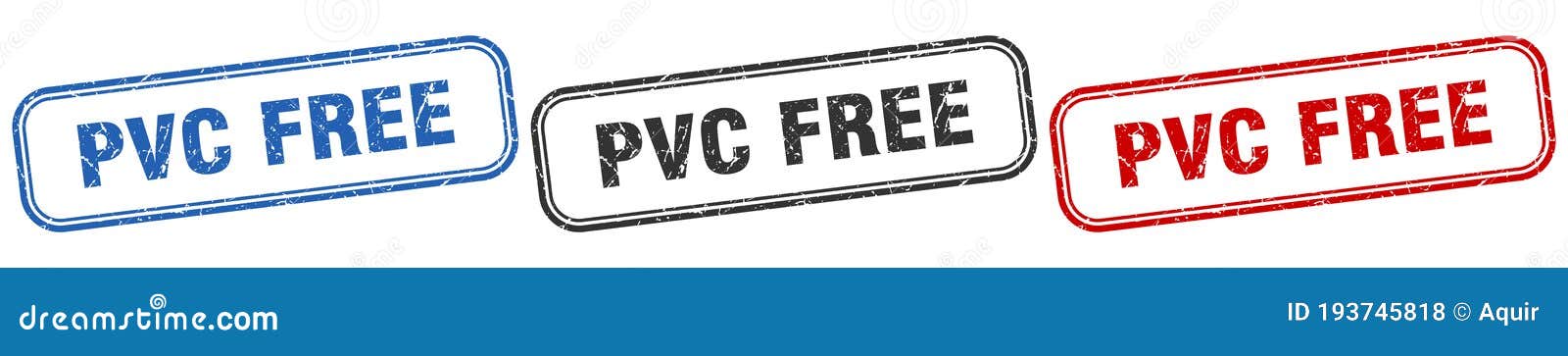 Pvc Free Square Isolated Sign Set. Pvc Free Stamp Stock Vector ...