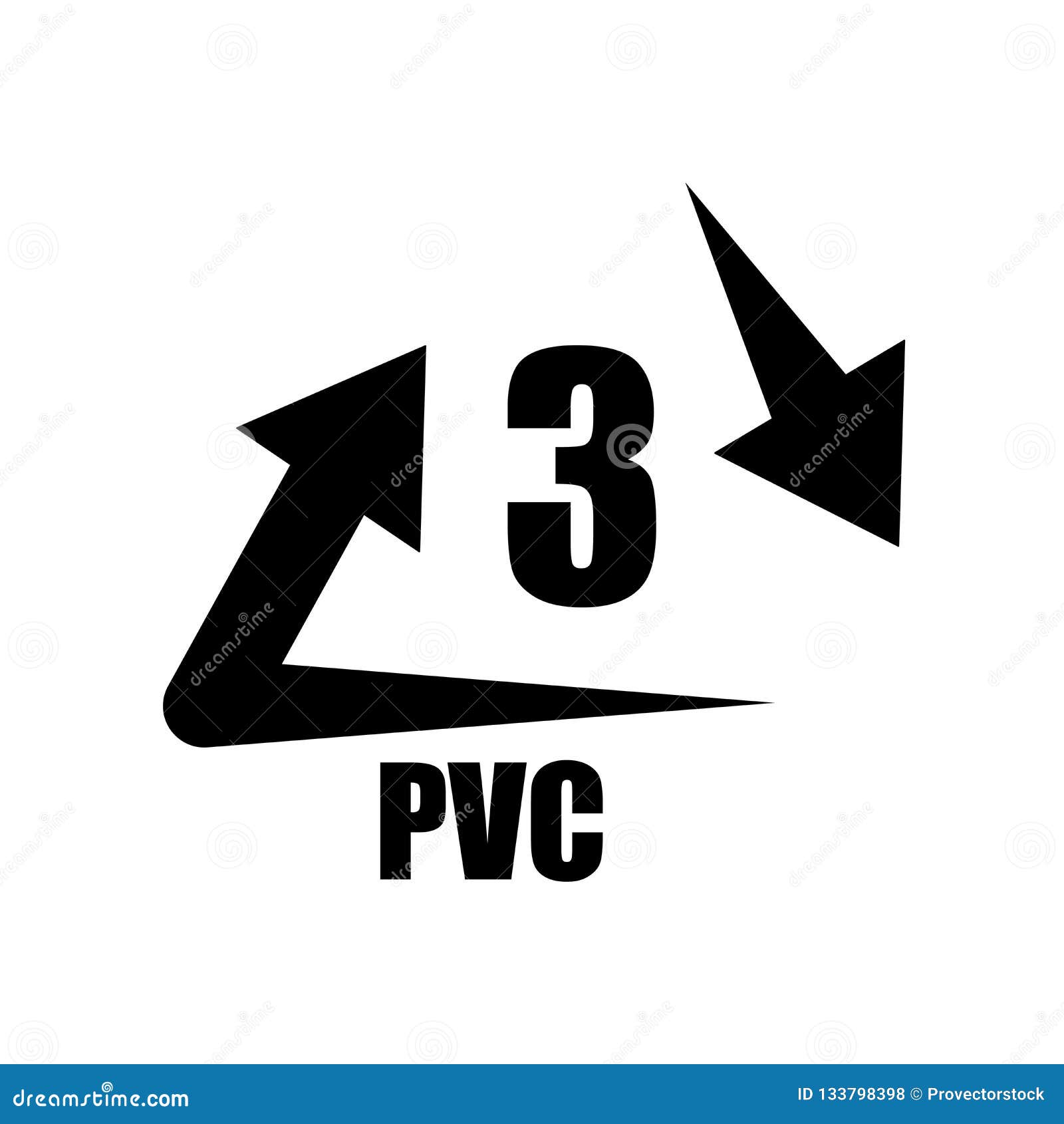 3 PVC Icon Vector Isolated on White Background, 3 PVC Sign , War Stock ...