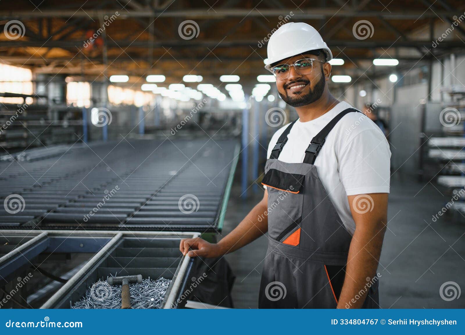 PVC Industry Worker or Operator Making Frames for Windows and Doors ...