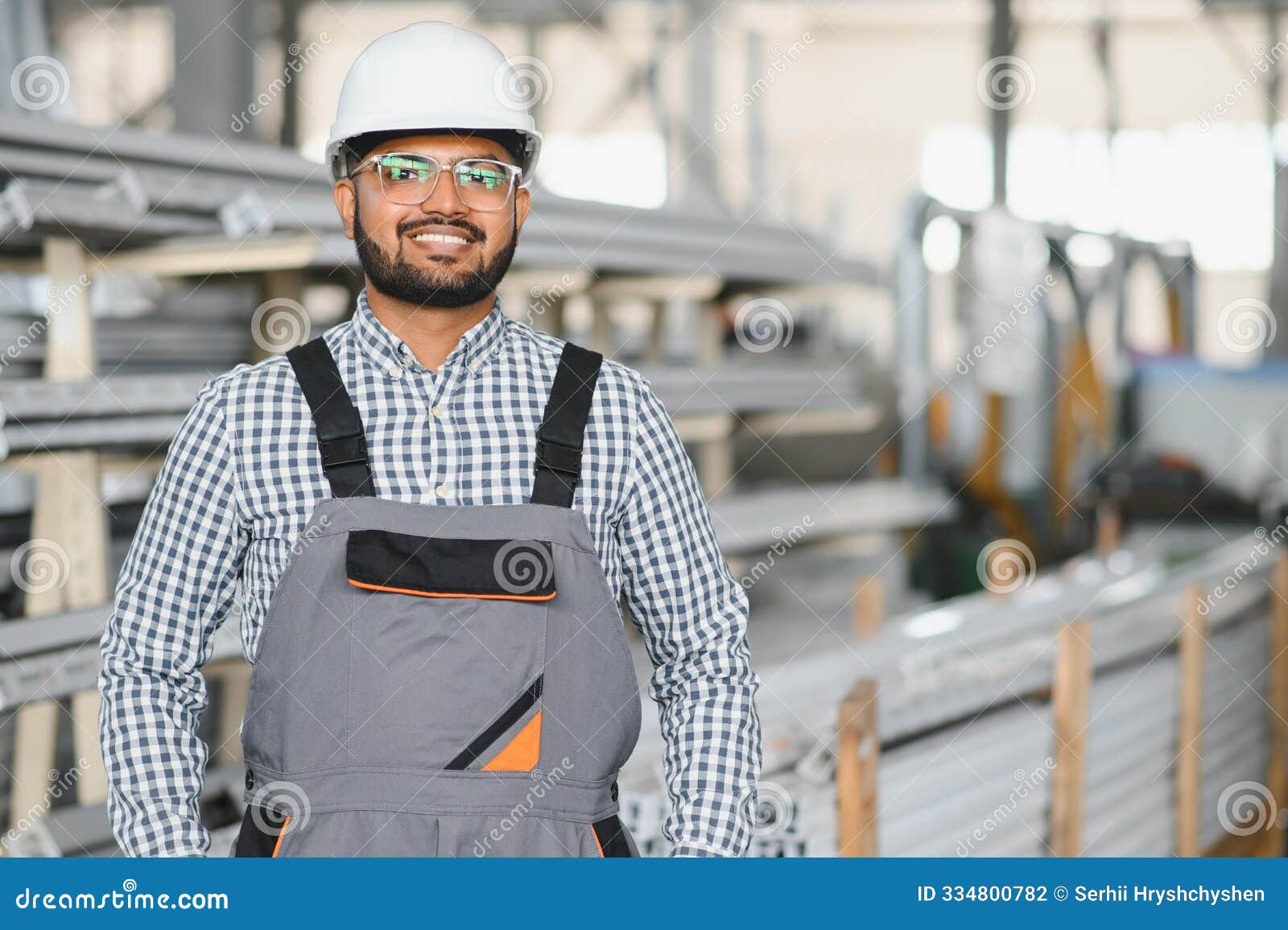 PVC Industry Worker or Operator Making Frames for Windows and Doors ...