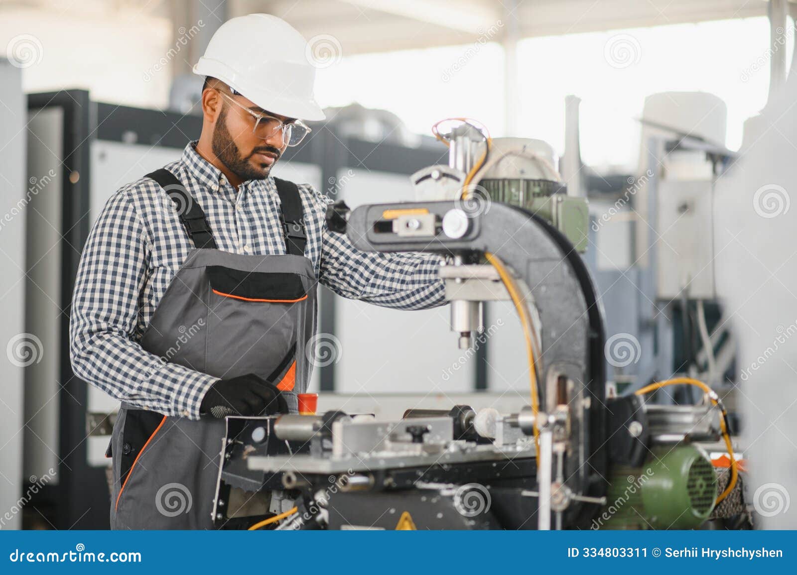 PVC Industry Worker or Operator Making Frames for Windows and Doors ...