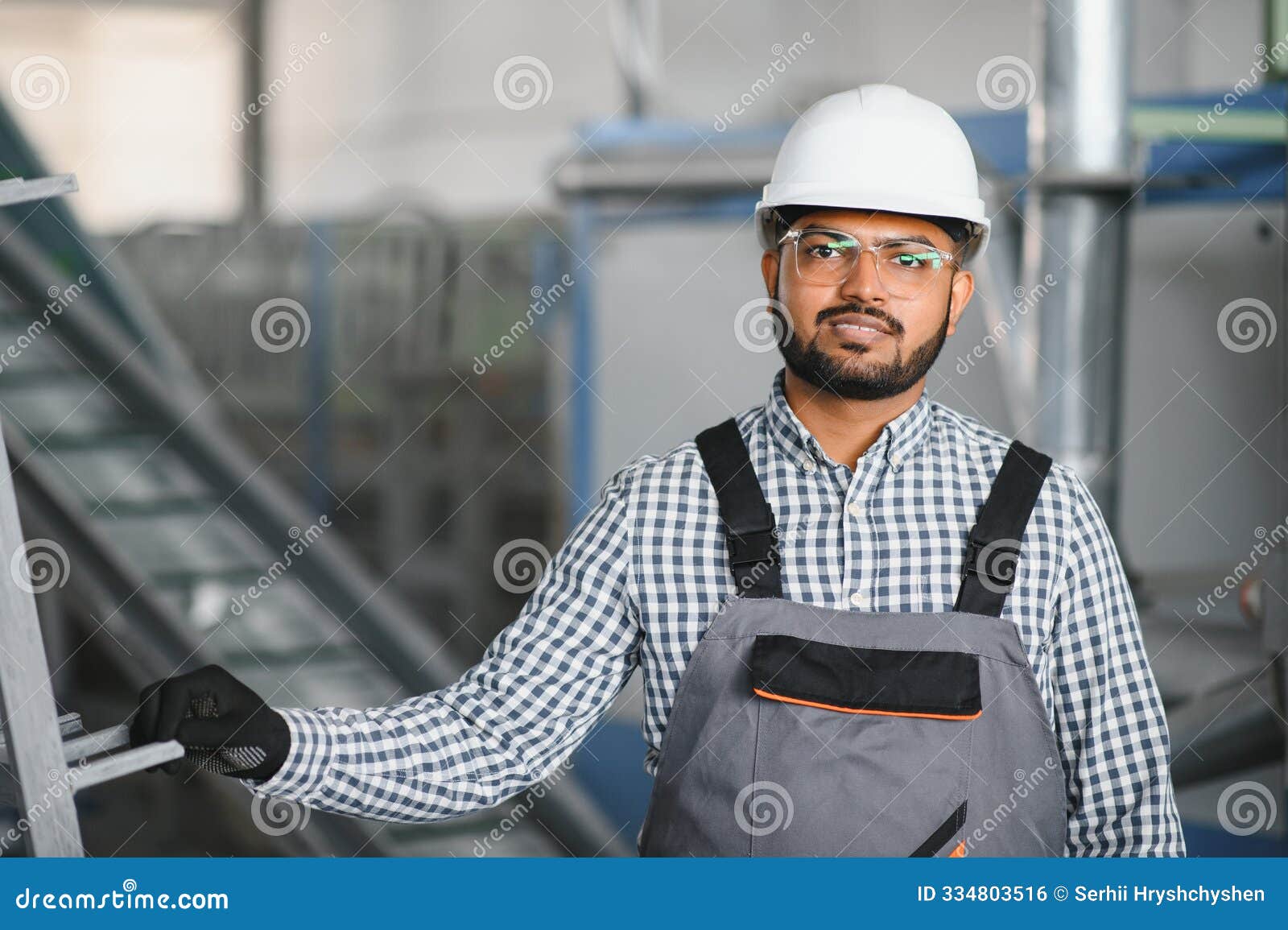 PVC Industry Worker or Operator Making Frames for Windows and Doors ...