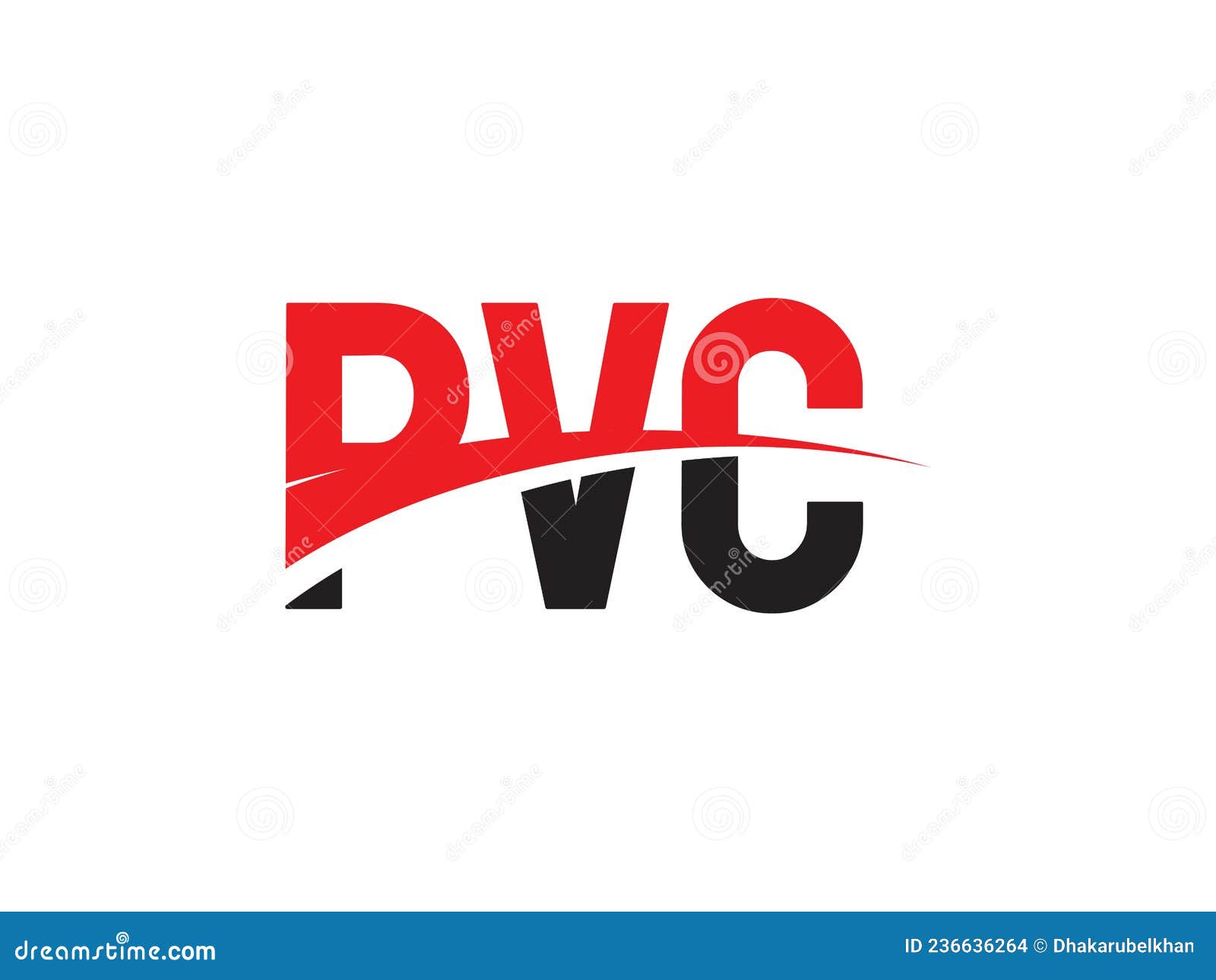 PVC Letter Initial Logo Design Vector Illustration Stock Vector ...