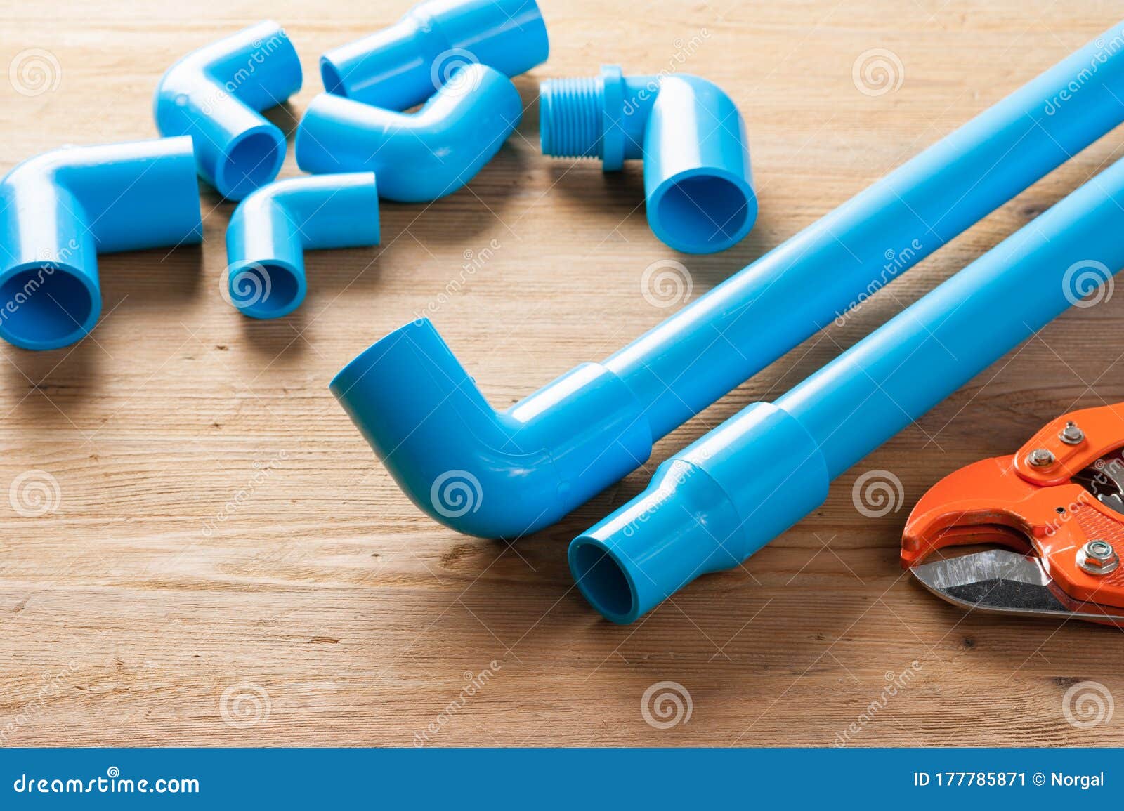 PVC Pipe connections stock image. Image of installation - 177785871