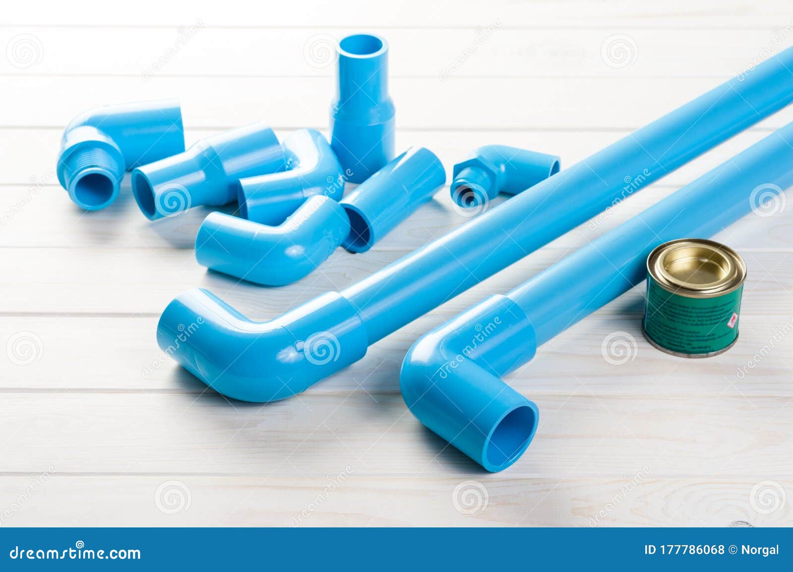 PVC Pipe connections stock photo. Image of home, building - 177786068