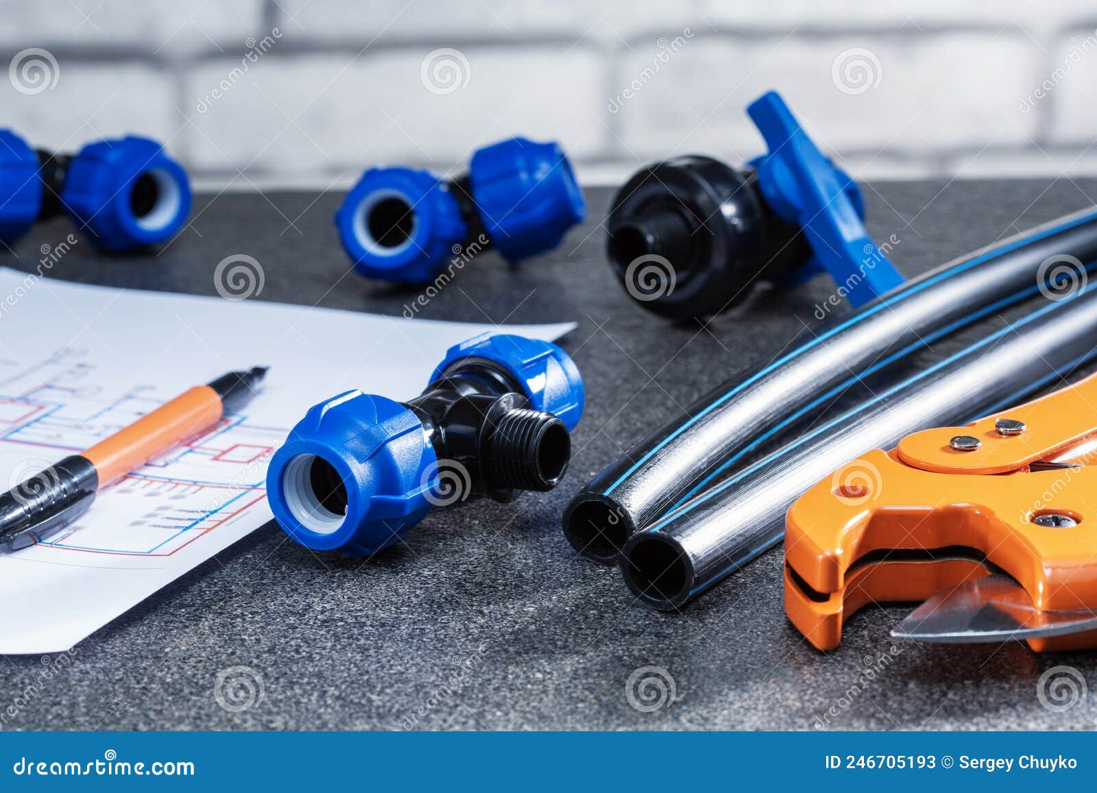 PVC Pipe, Fitting, Tools and Scheme for Installing Water Pipelines ...