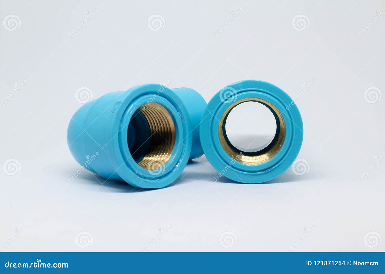 Pipe Fitting on White Background. Stock Photo - Image of tighten ...