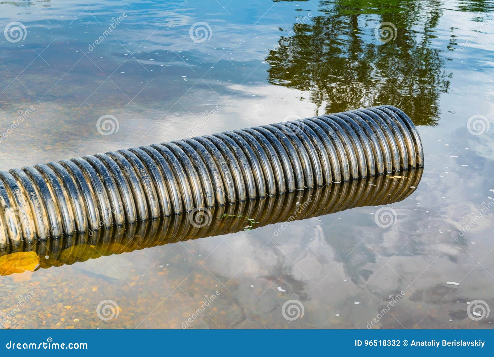 PVC pipe of large diameter stock photo. Image of industrial - 96518332