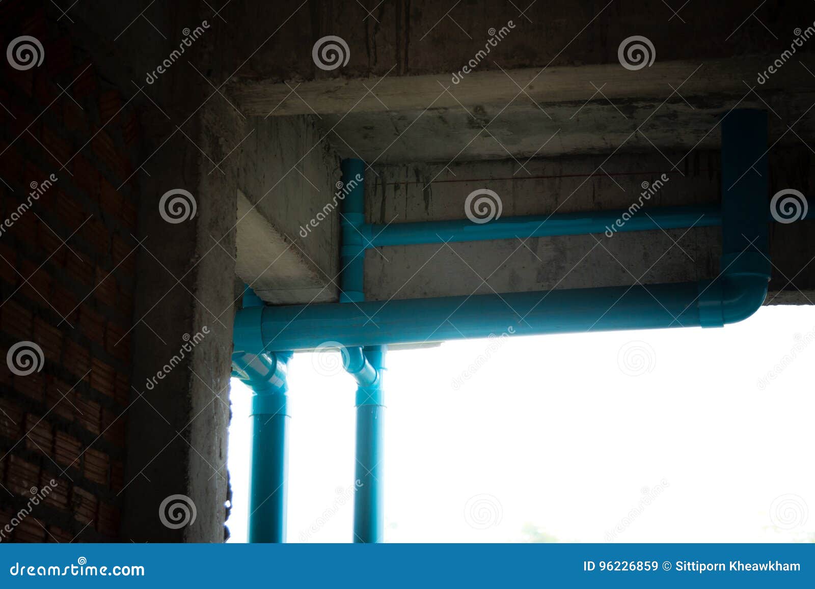Pvc pipe in water systems stock image. Image of coupling - 96226859