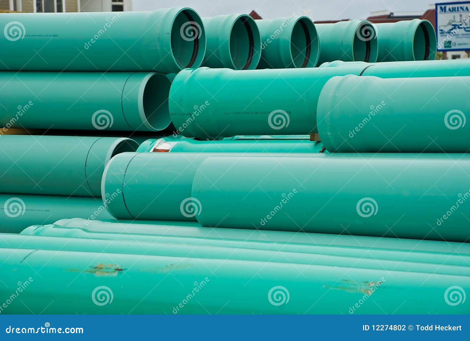PVC pipes stock photo. Image of underground, water, waste - 12274802