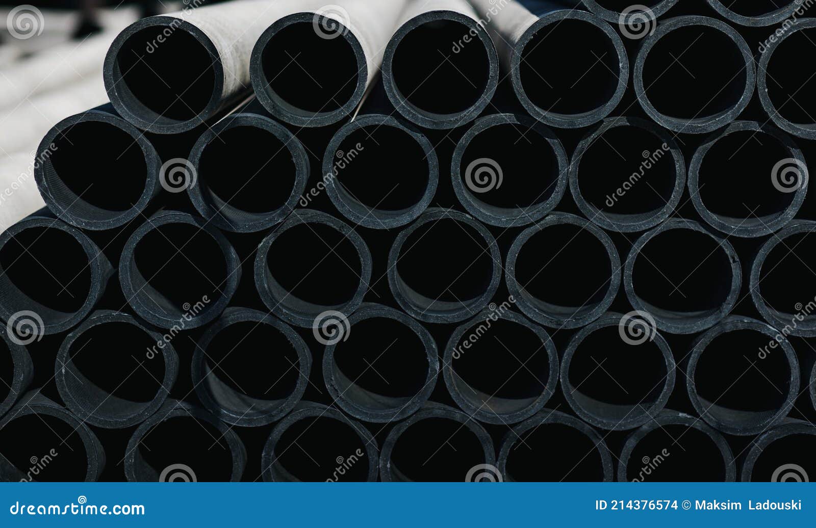 PVC pipes stock photo. Image of industrial, pipe, heavy - 214376574