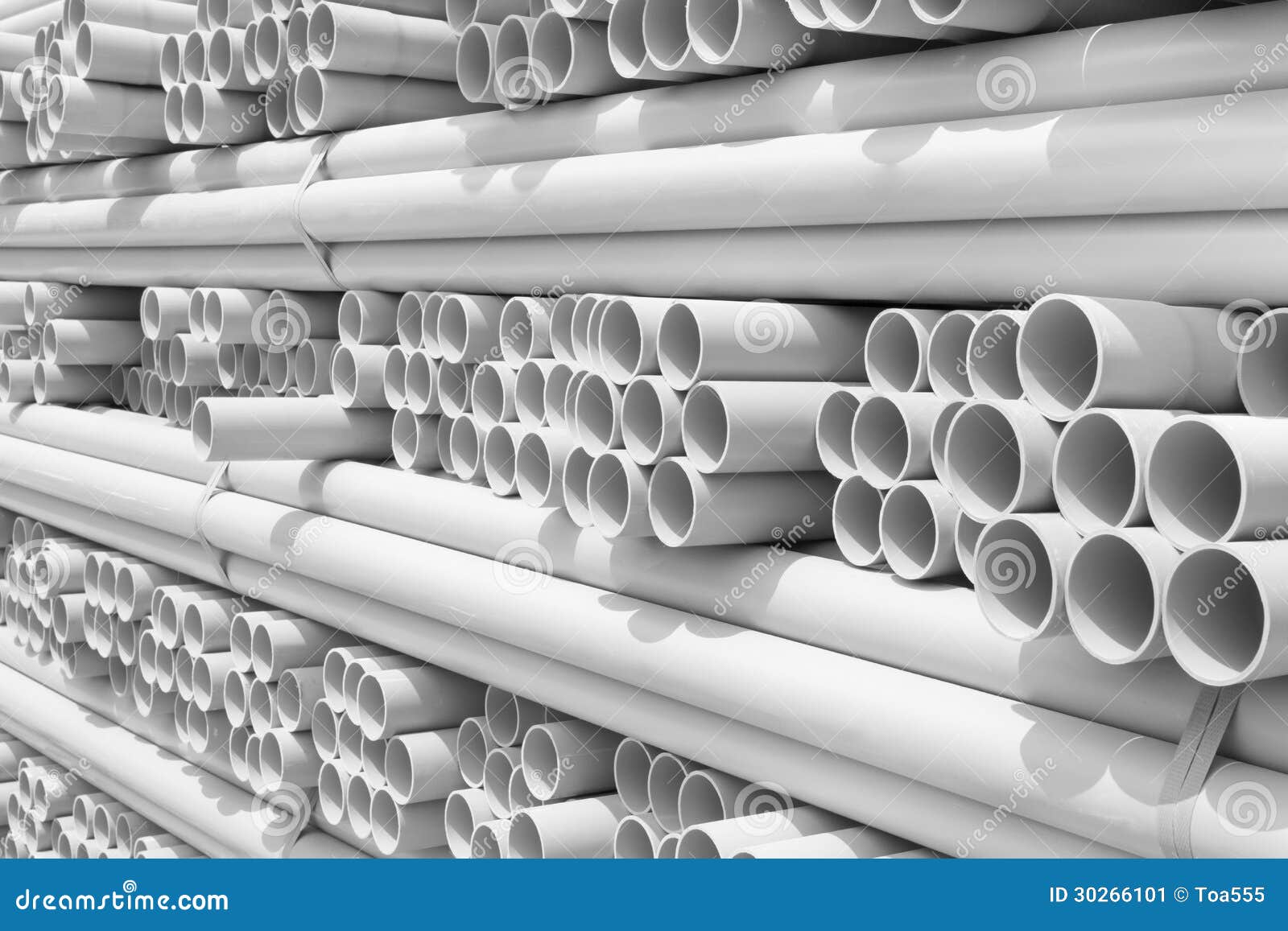 PVC pipes stacked stock image. Image of construction - 30266101