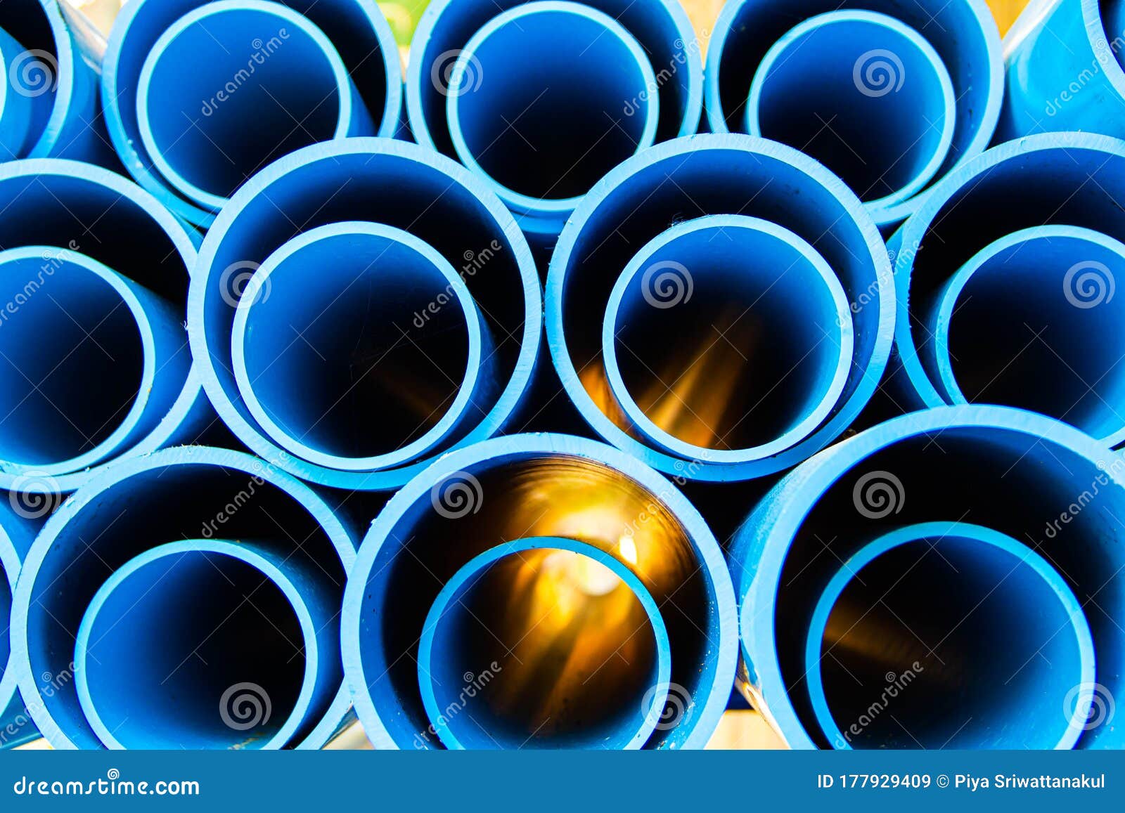 PVC Pipes Stacked in Construction Site Stock Image - Image of plumbing ...