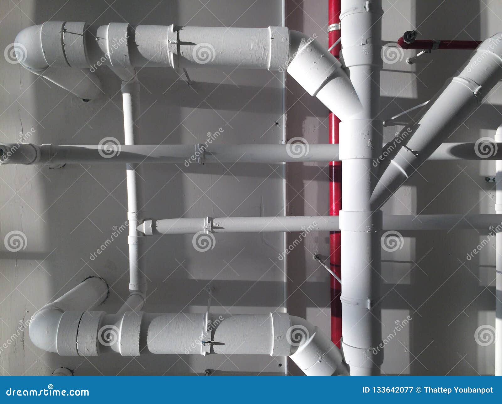 PVC Piping Hanging Underpass Building Stock Image - Image of ...