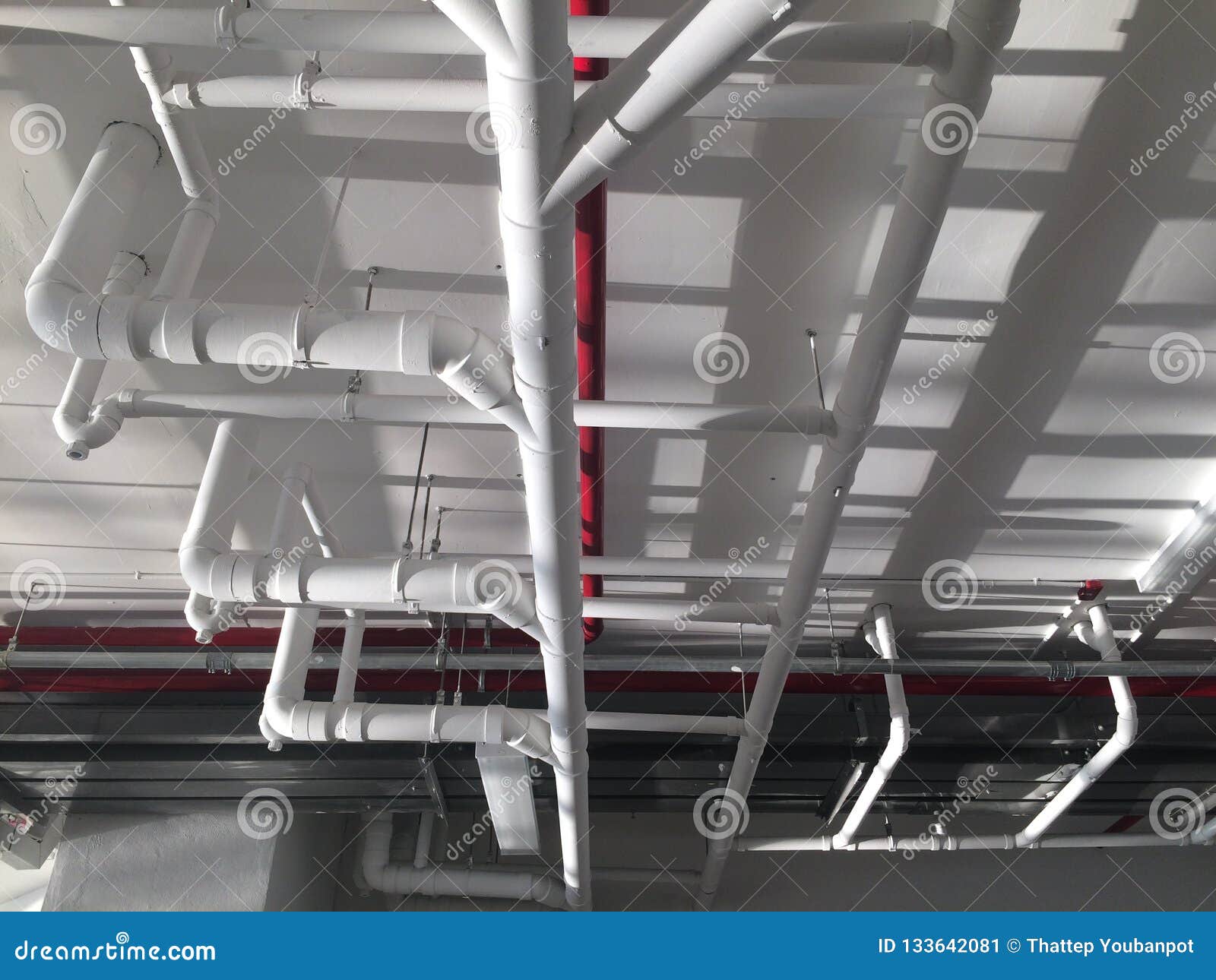 PVC Piping Hanging Underpass Building Stock Photography | CartoonDealer ...