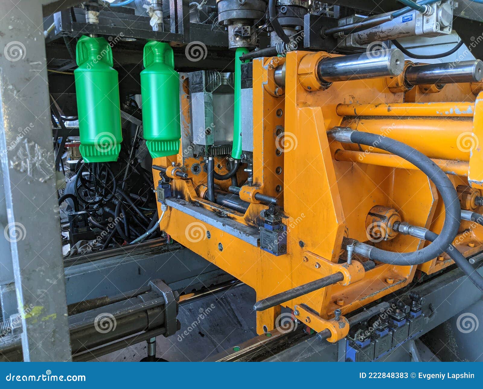 PVC Plastic Container Manufacturing Process Stock Image - Image of ...