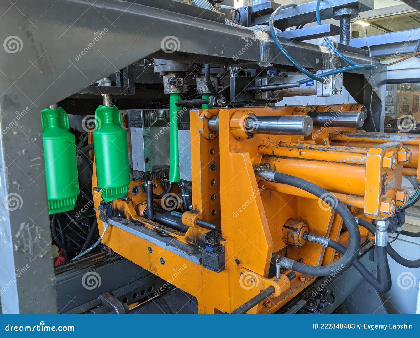 PVC Plastic Container Manufacturing Process Stock Image - Image of ...