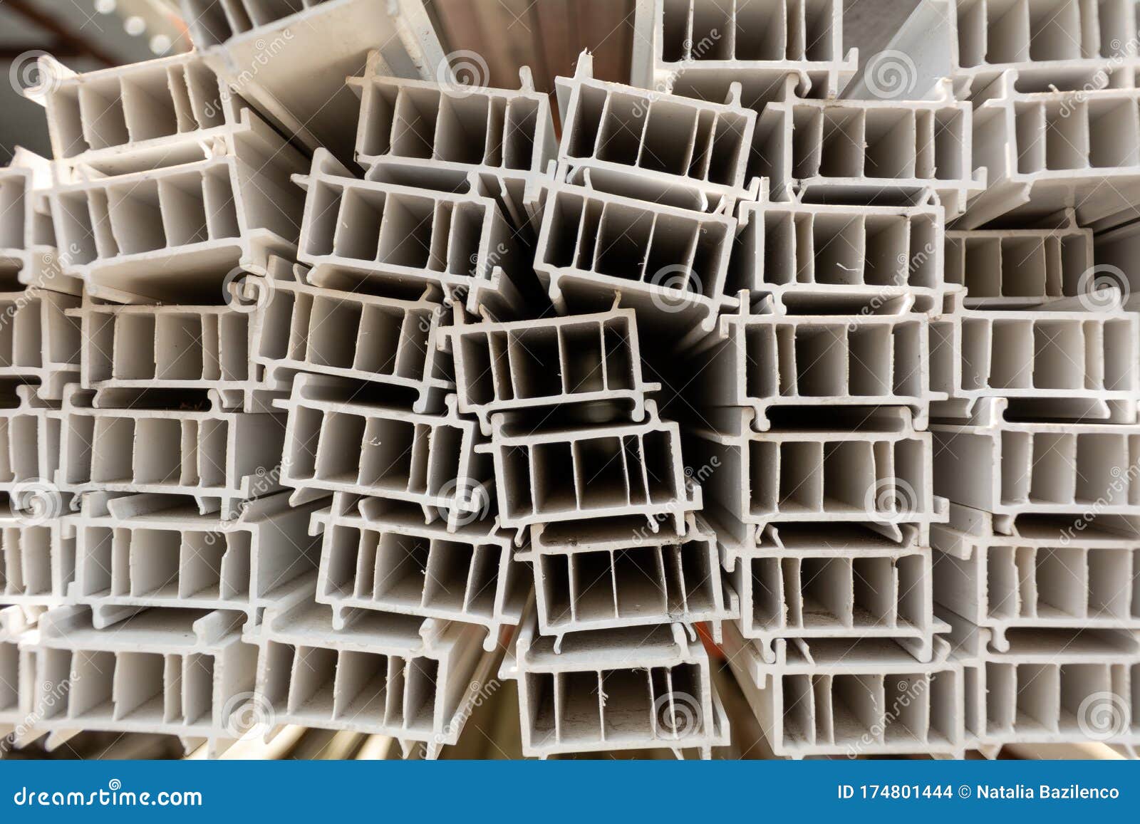 PVC Plastic Elements in Workshop for Door and Window Profile Production ...