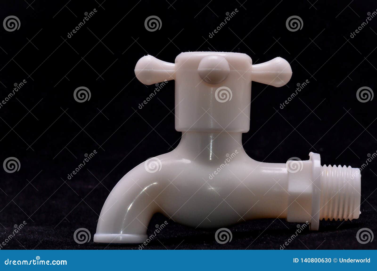PVC Plastic Water Faucet stock photo. Image of valve - 140800630