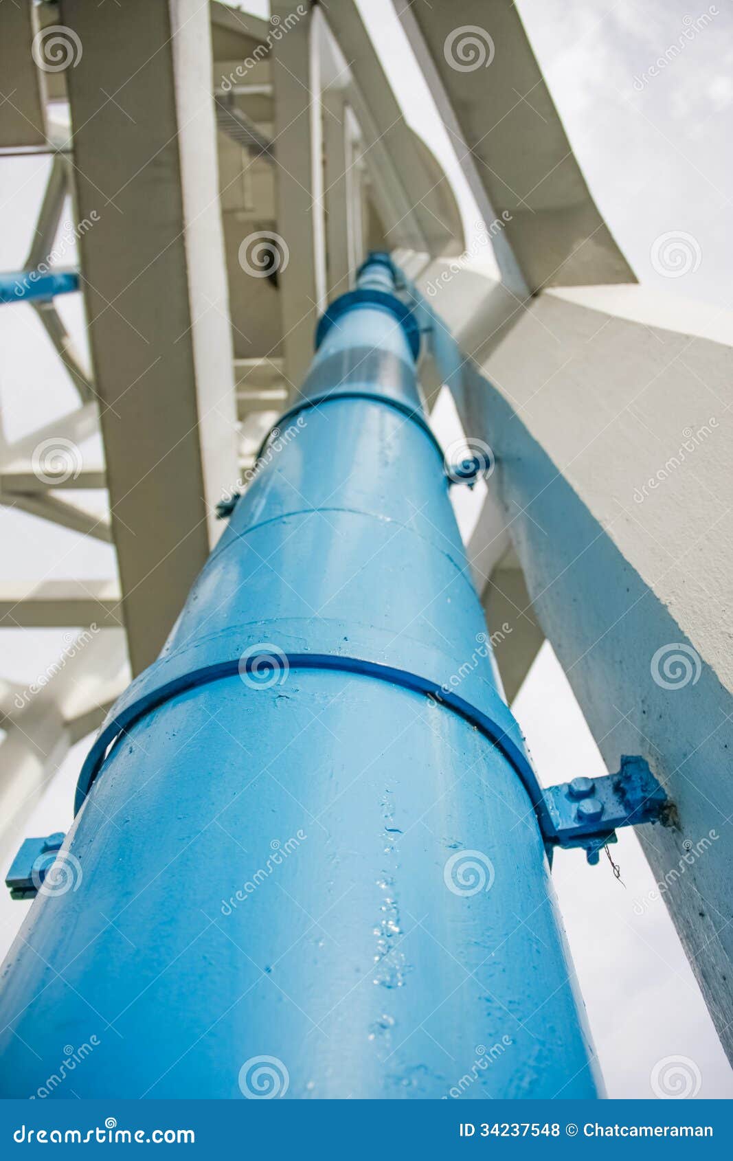 Pvc plumbing water tank stock photo. Image of aqua, high - 34237548