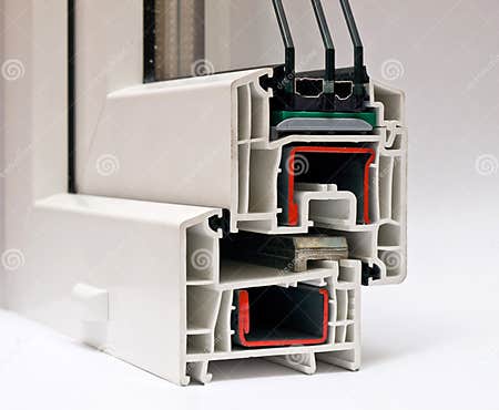 PVC Profile System for Windows Stock Image - Image of industry, clear ...