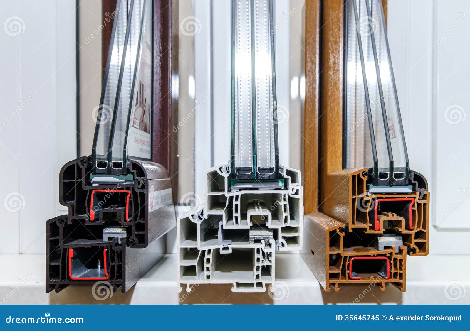 PVC Profile System for Windows Stock Image - Image of profile ...