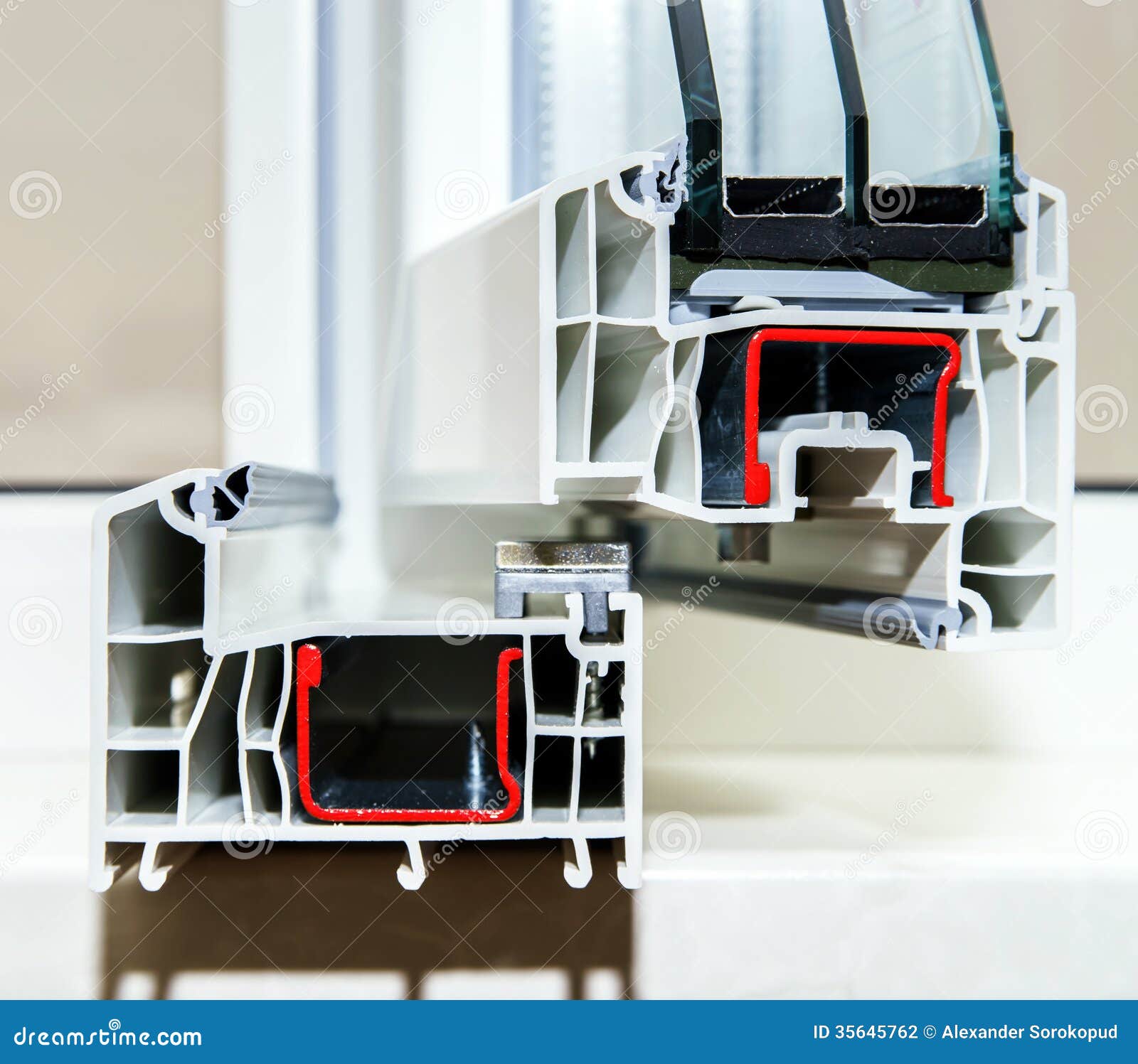 PVC Profile System for Windows Stock Photo - Image of hermetical, decor ...