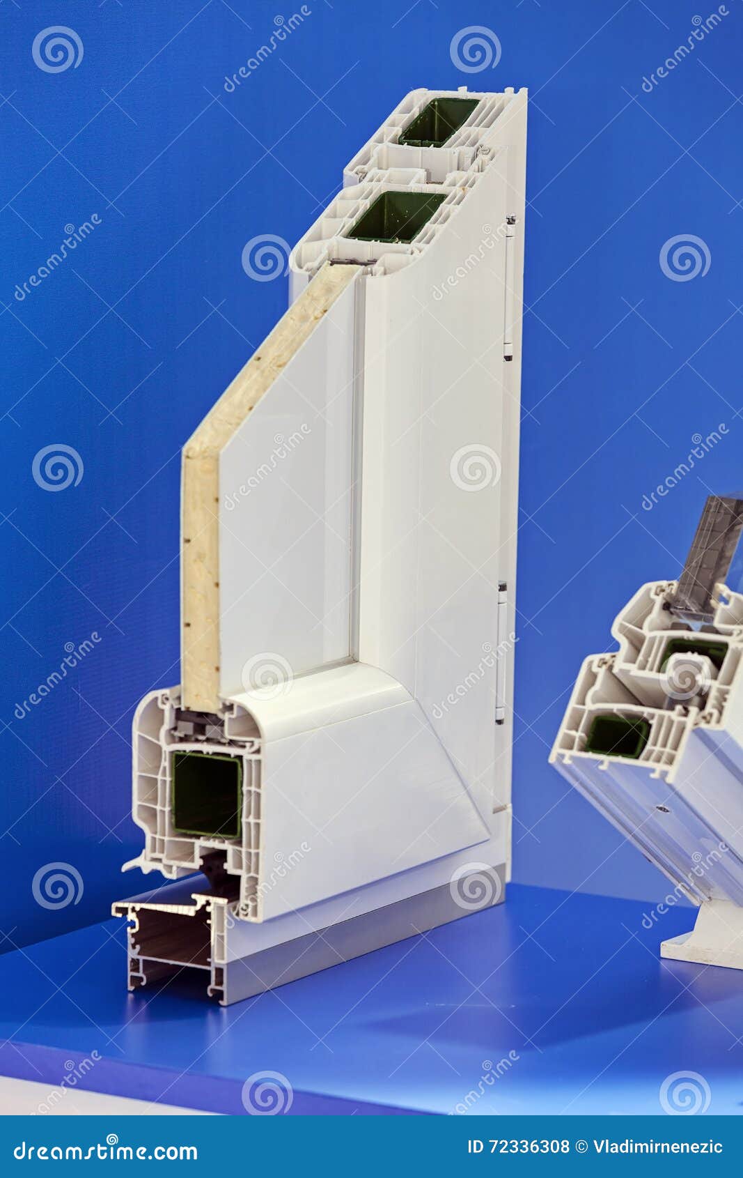 PVC profile for window stock photo. Image of exhibition - 72336308