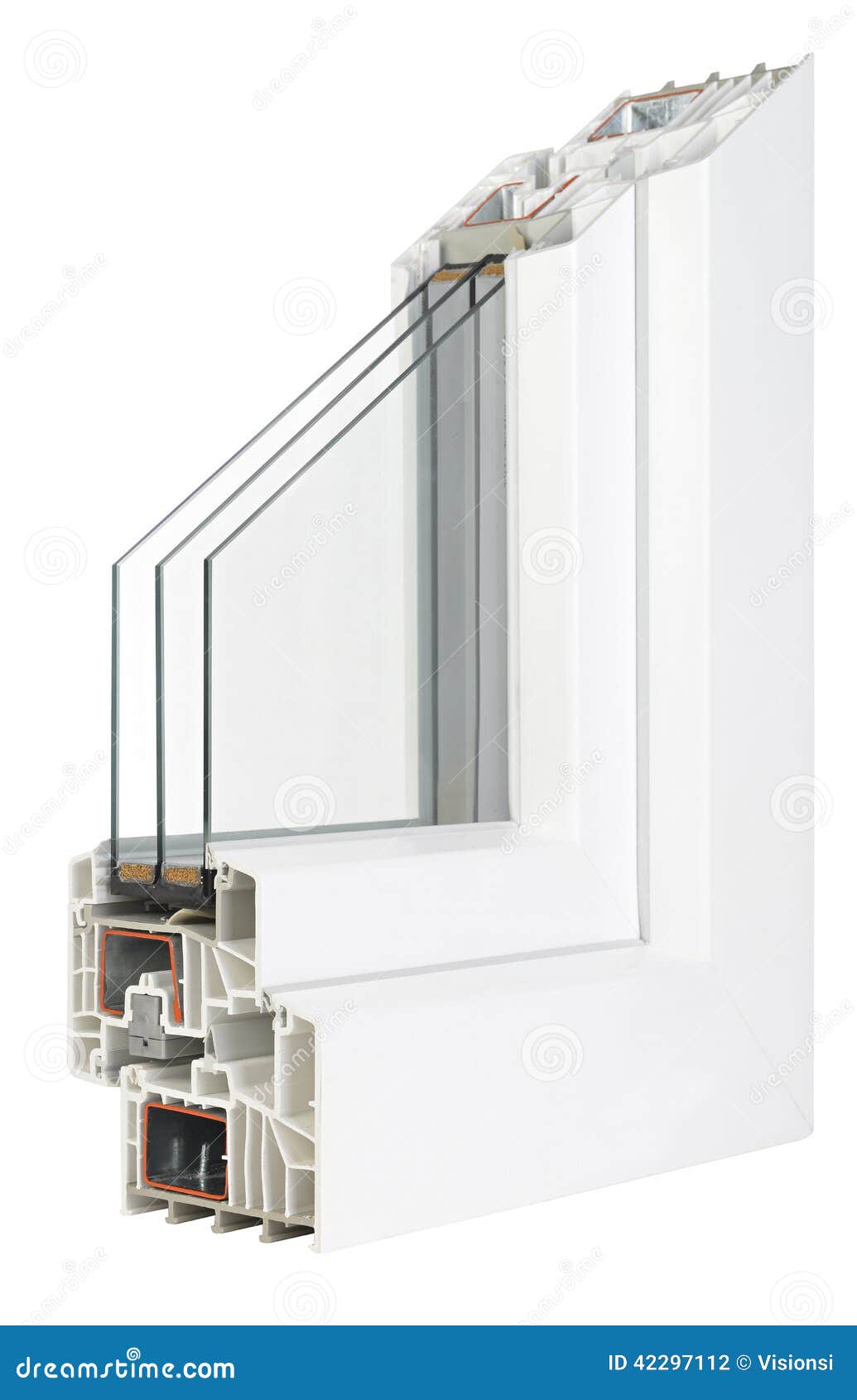 Pvc Profile Windows with Triple Glazing Stock Illustration ...