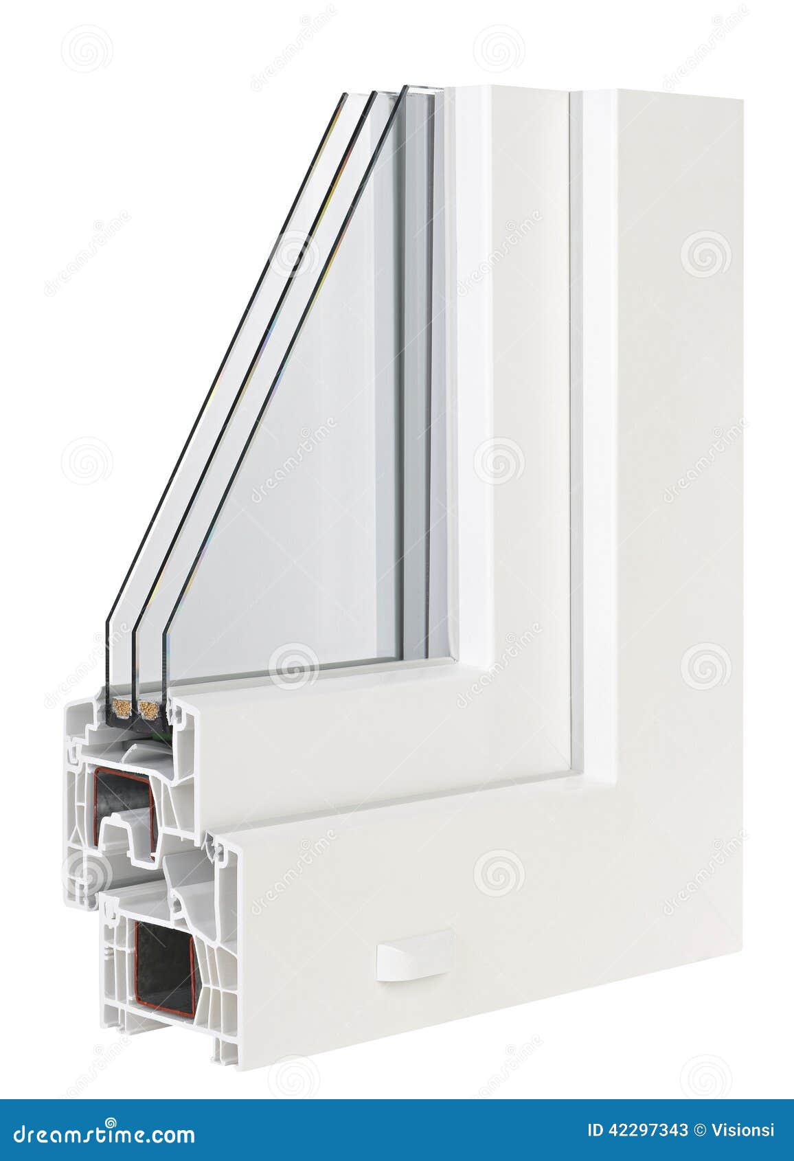 Pvc Profile Windows with Triple Glazing Stock Illustration ...