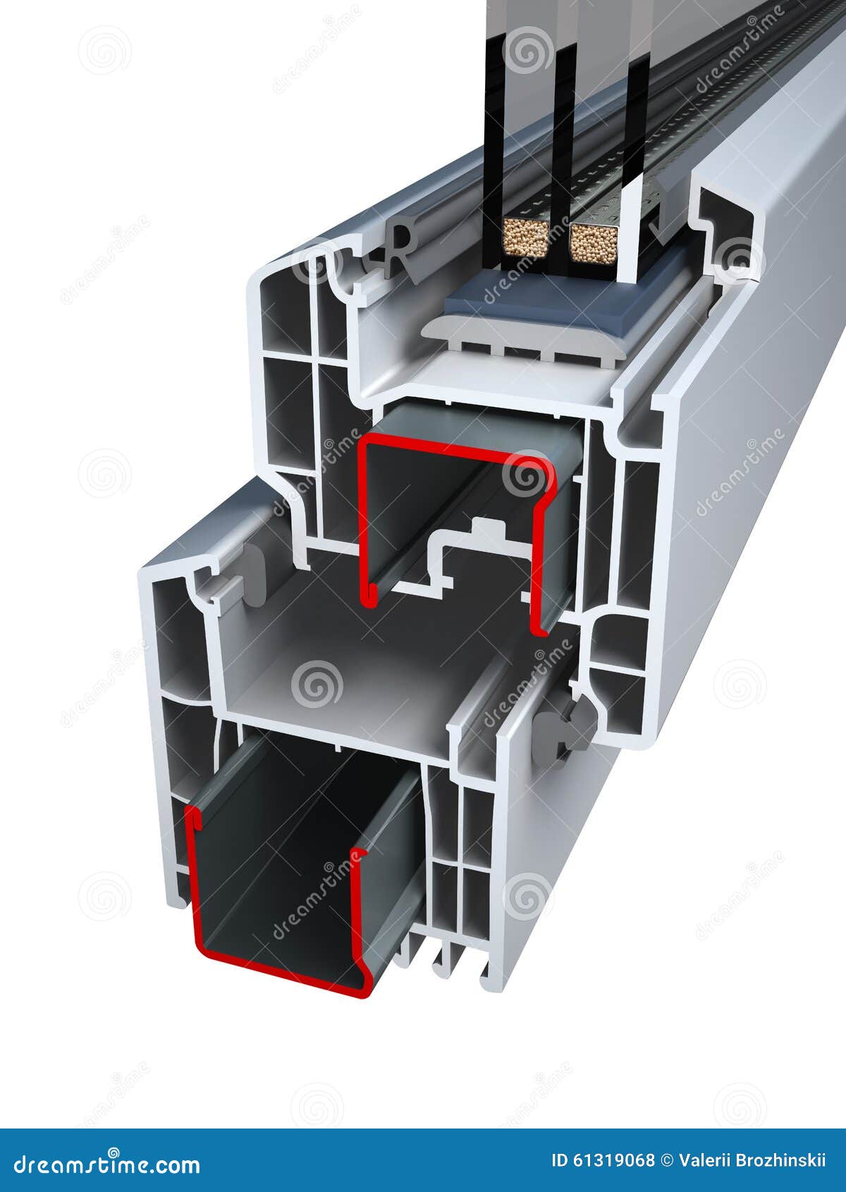 Pvc Profile Windows with Triple Glazing Stock Illustration ...