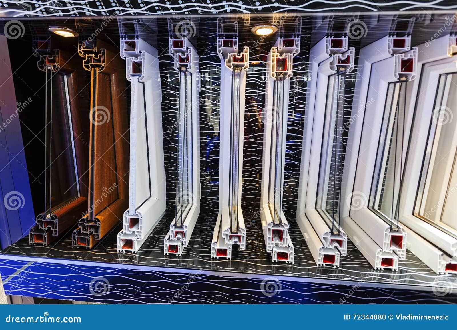 PVC profiles for window stock photo. Image of frame, material - 72344880
