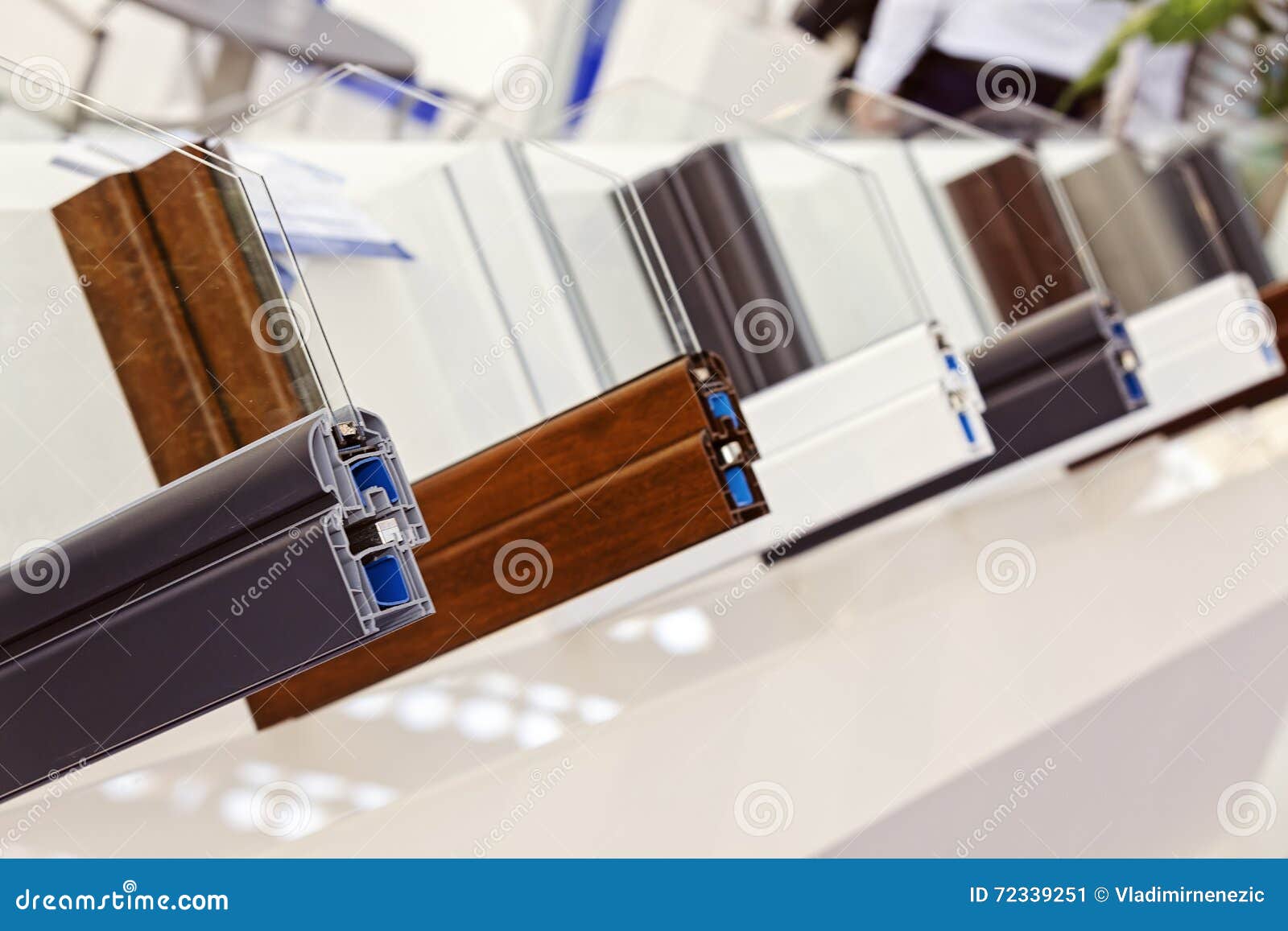 PVC profiles for window stock image. Image of shining - 72339251