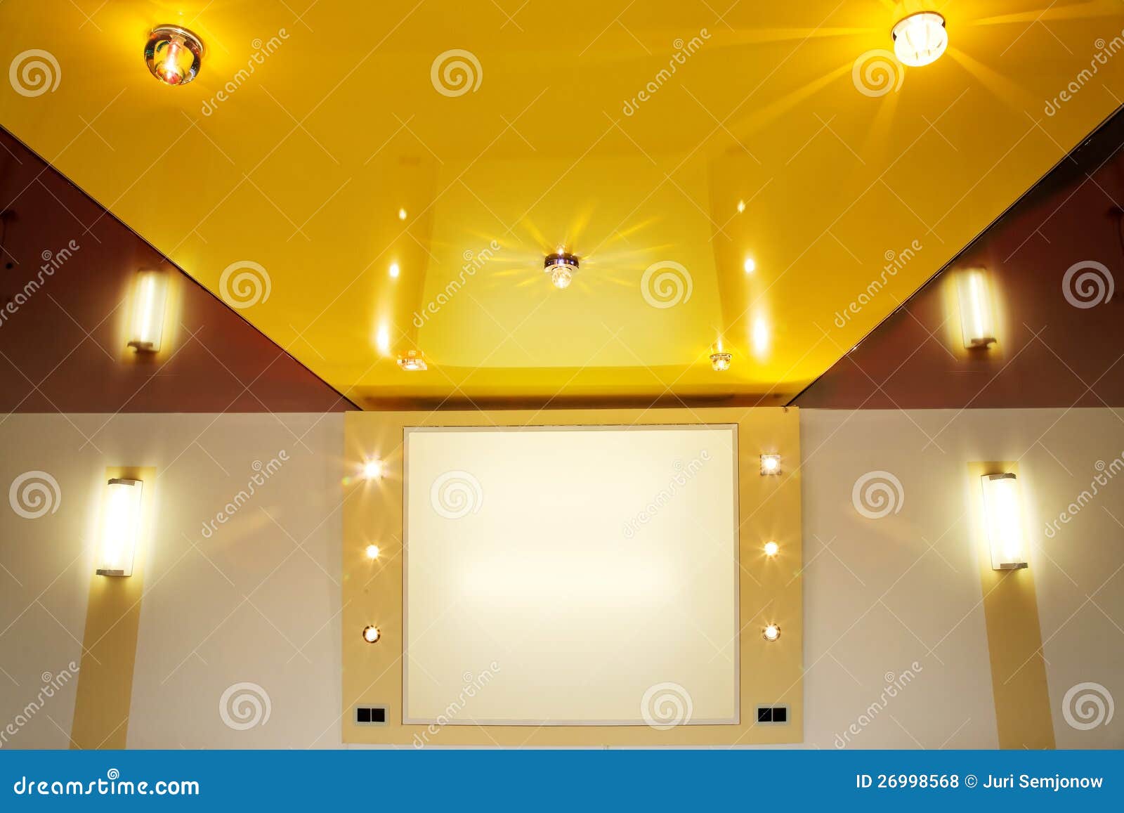 Pvc stretch ceiling film. stock photo. Image of plastic - 26998568