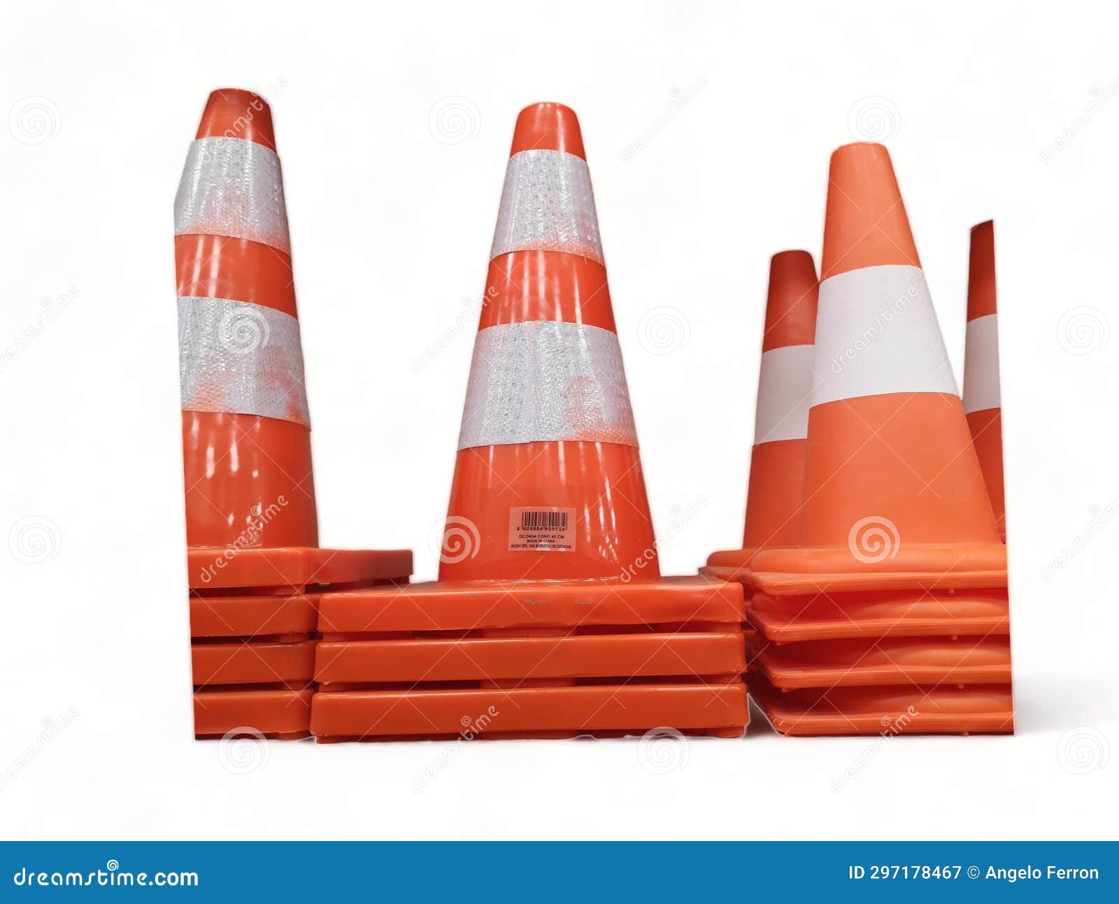 PVC Traffic Cone with Double Band- Stock Illustration - Illustration of ...