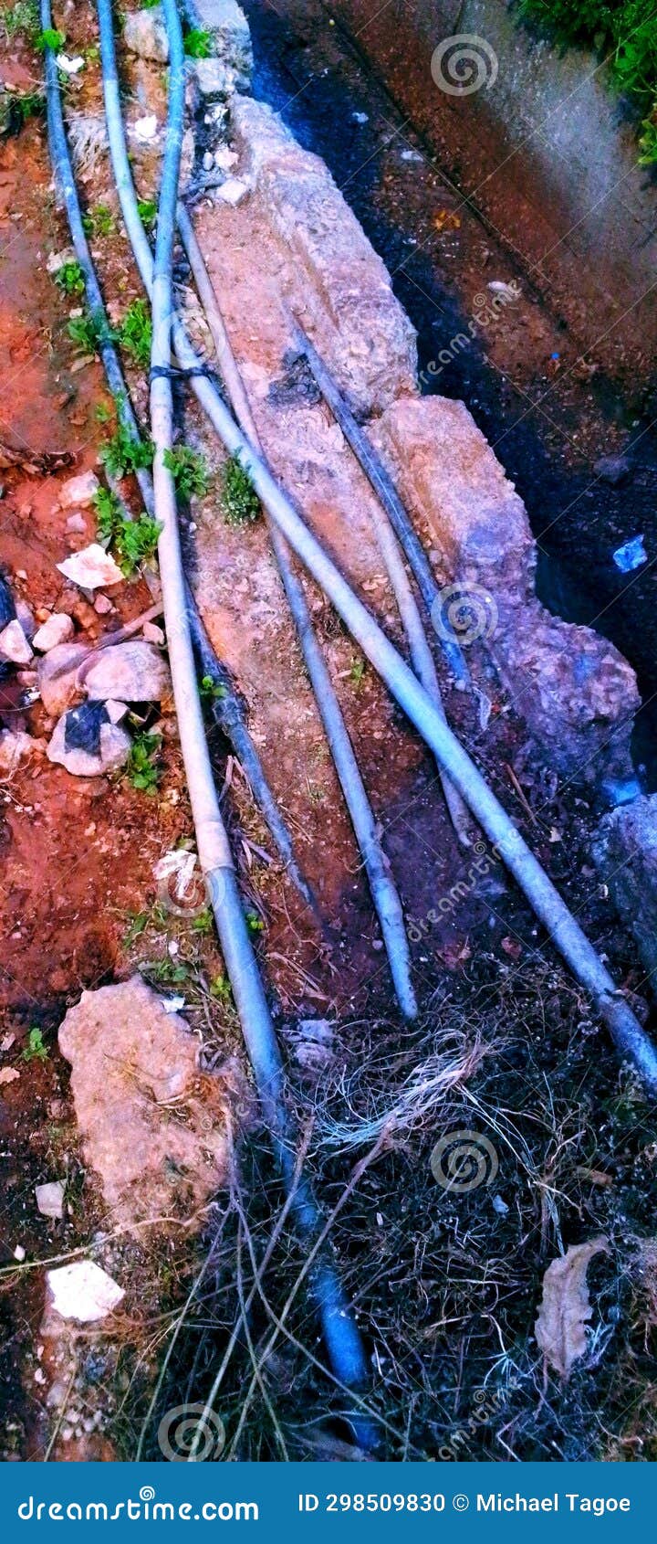 Pvc Pipe Laid on the Ground Stock Photo - Image of home, bury: 298509830