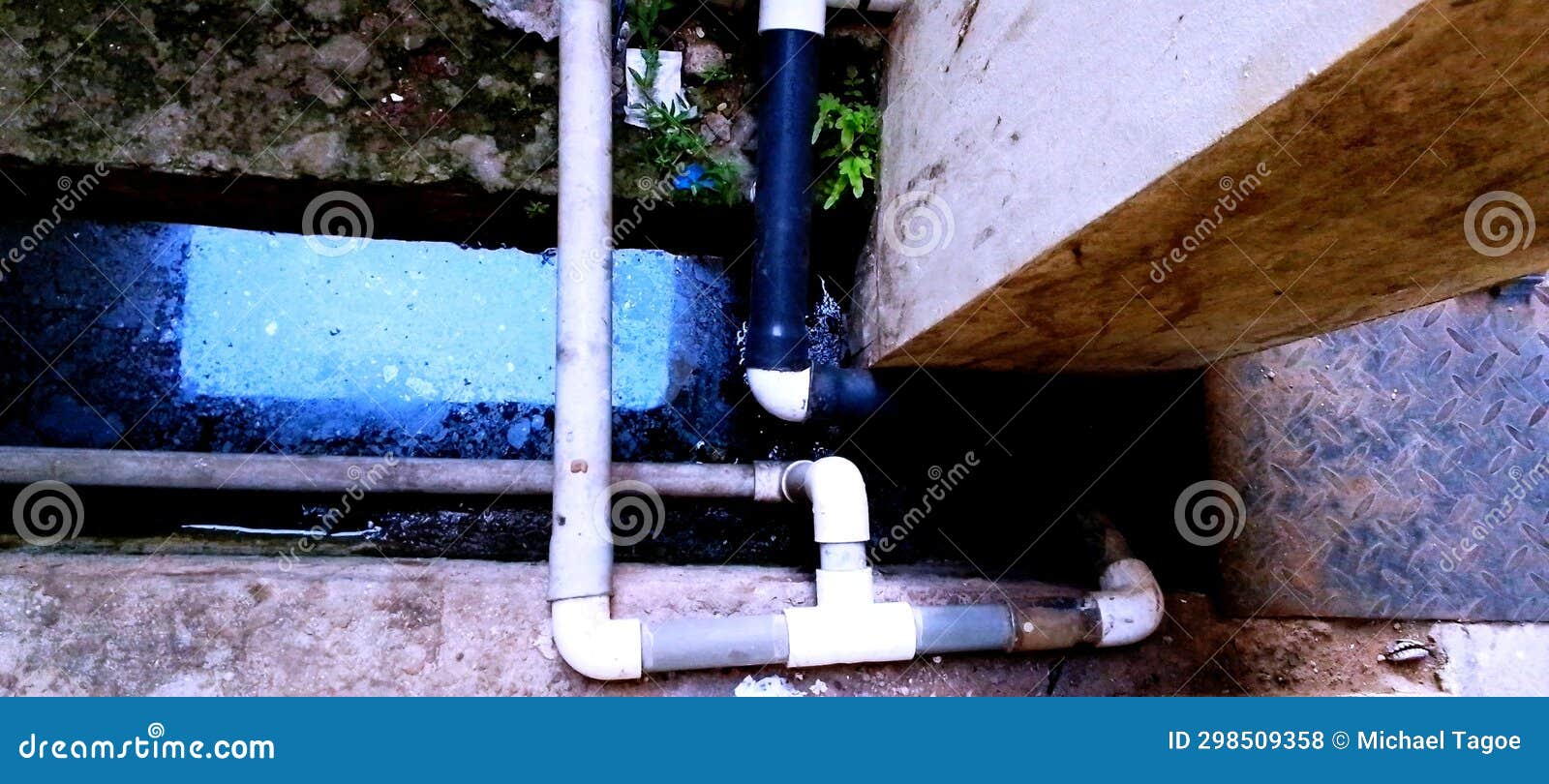 Pvc Pipe Laid on the Ground Stock Photo - Image of articulation, clamp ...
