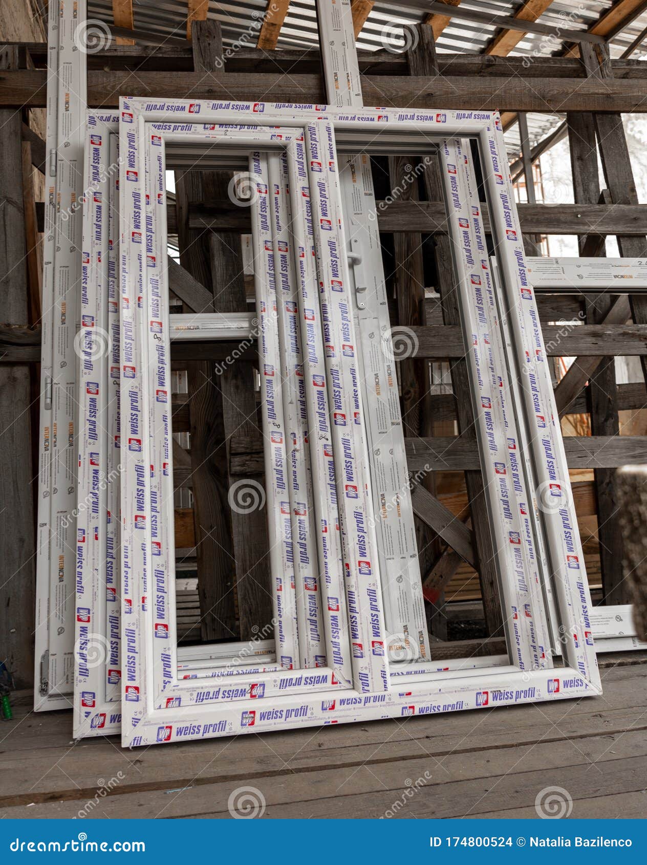 PVC Weiss Profile for Windows. Production of PVC Windows Plastic ...