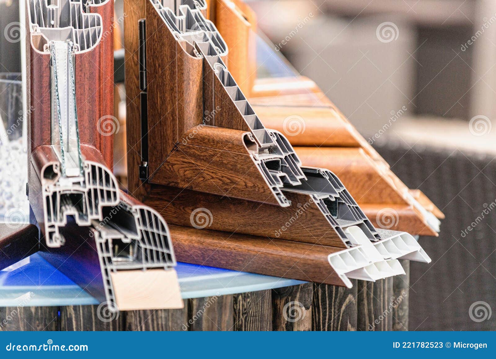 PVC Window Cross Section stock image. Image of cross - 221782523