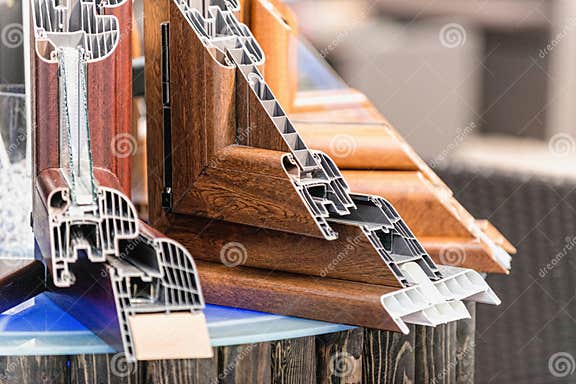 PVC Window Cross Section stock image. Image of cross - 221782523