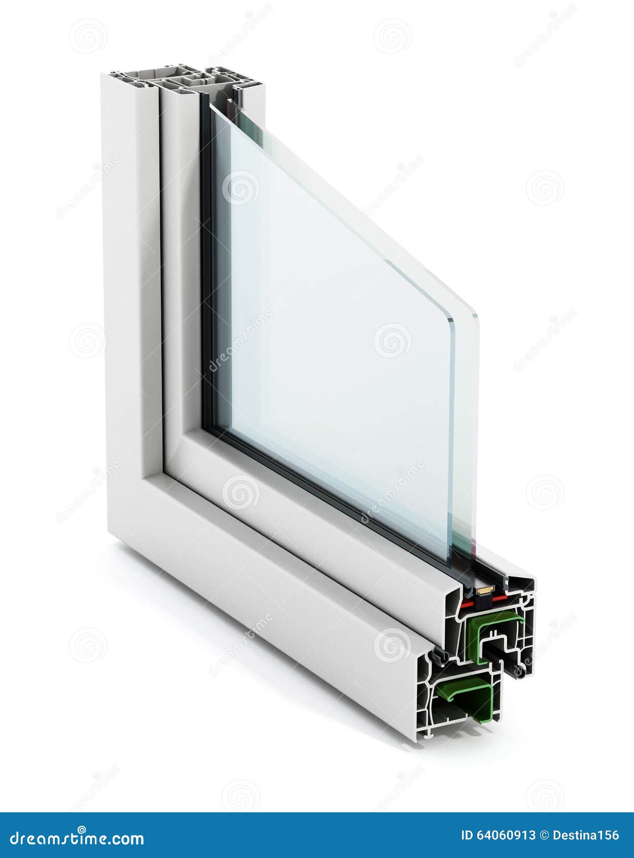 PVC window detail stock image. Image of window, structure - 64060913