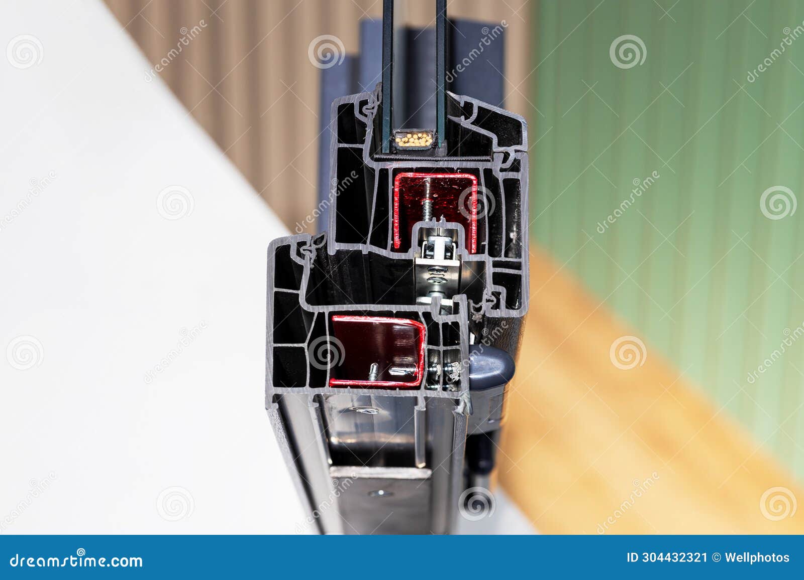 PVC Window or Door Cross Section Stock Image - Image of cross, industry ...