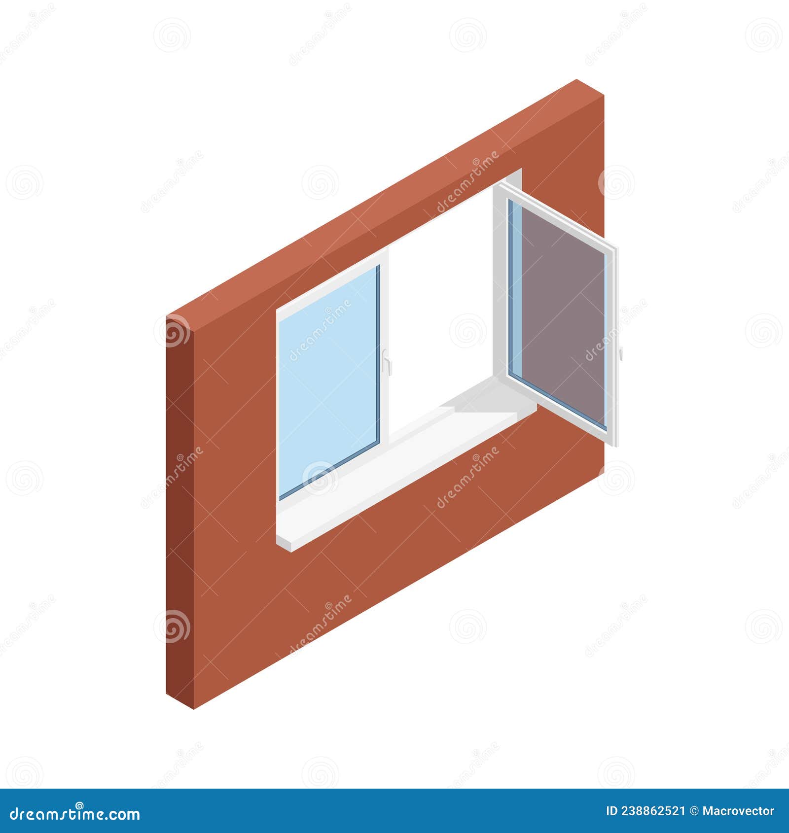 Pvc Window Icon stock vector. Illustration of architecture - 238862521