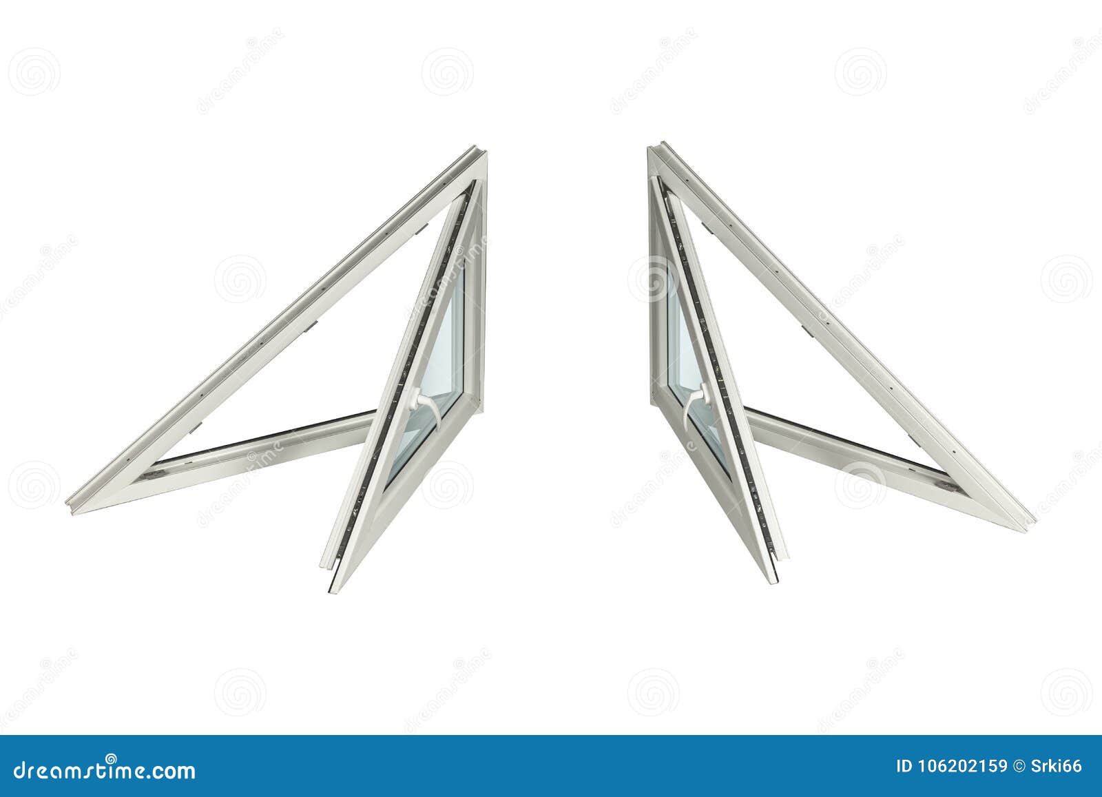 PVC Window Isolated on White Stock Image - Image of house, window ...