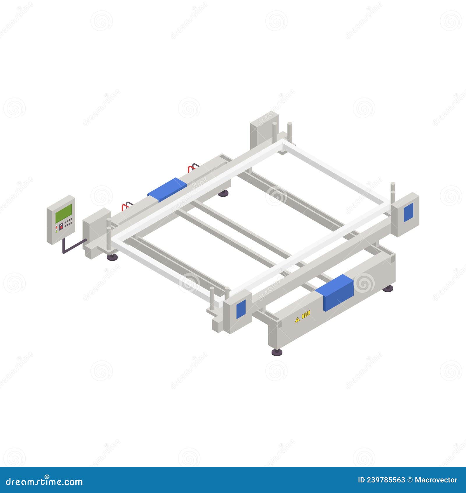 PVC Window Production Isometric Flowchart Vector Illustration ...