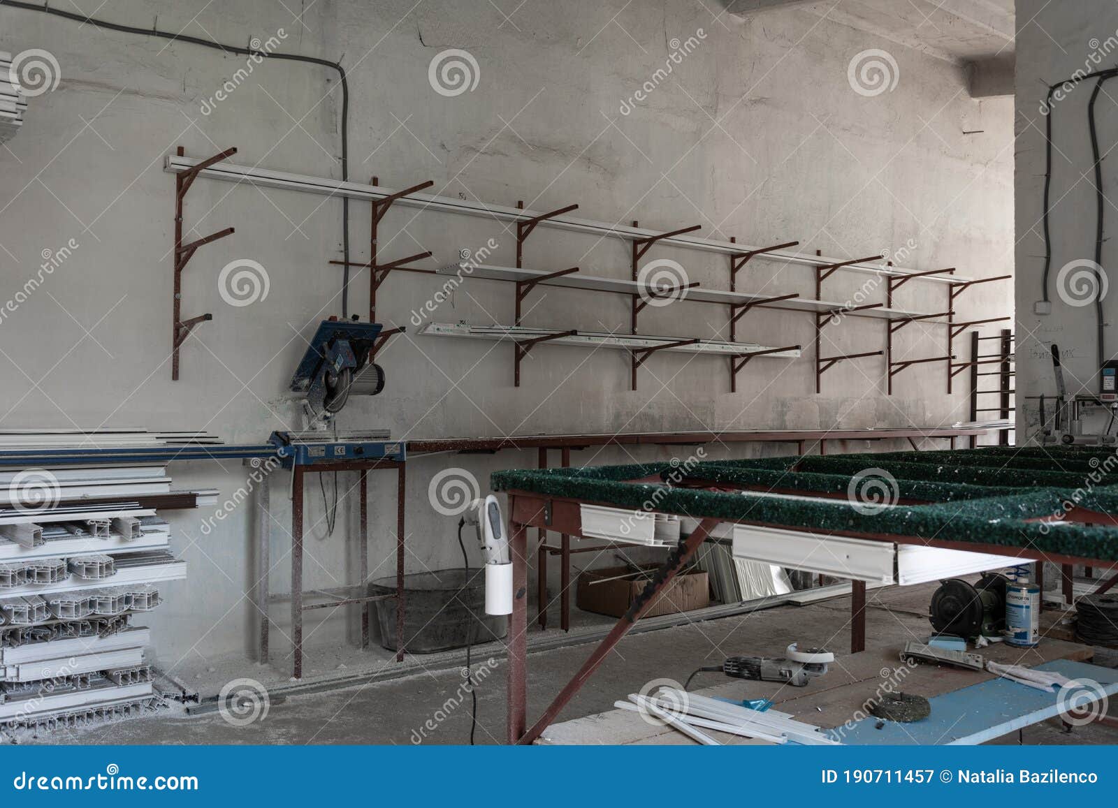 PVC Window Production. a Small Factory for the Production of Pvc ...