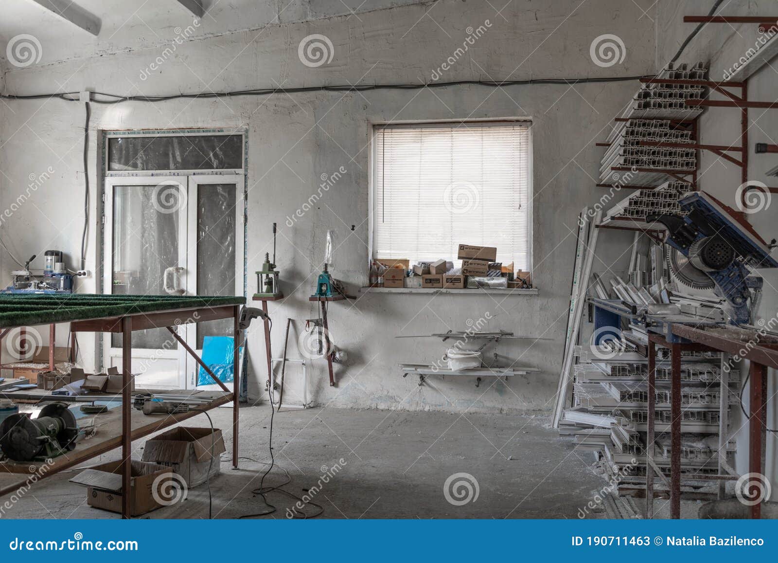 PVC Window Production. a Small Factory for the Production of Pvc ...