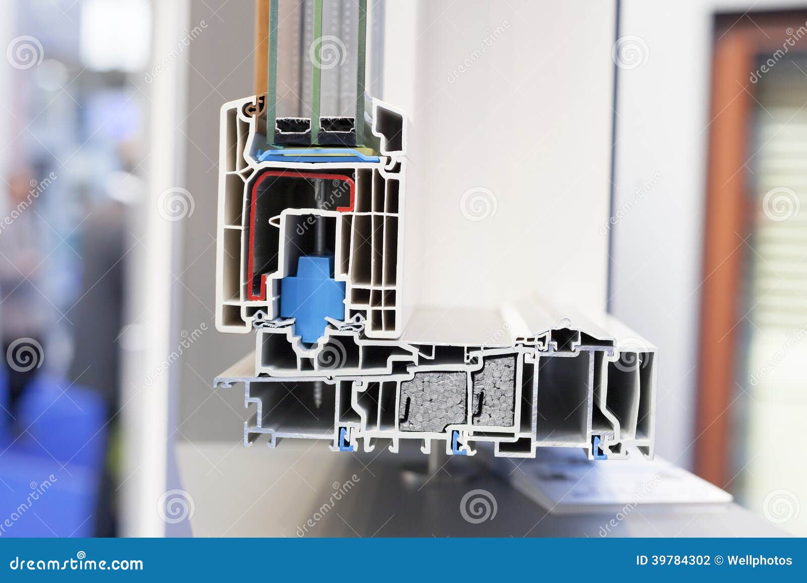 PVC window profile stock photo. Image of material, construction - 39784302