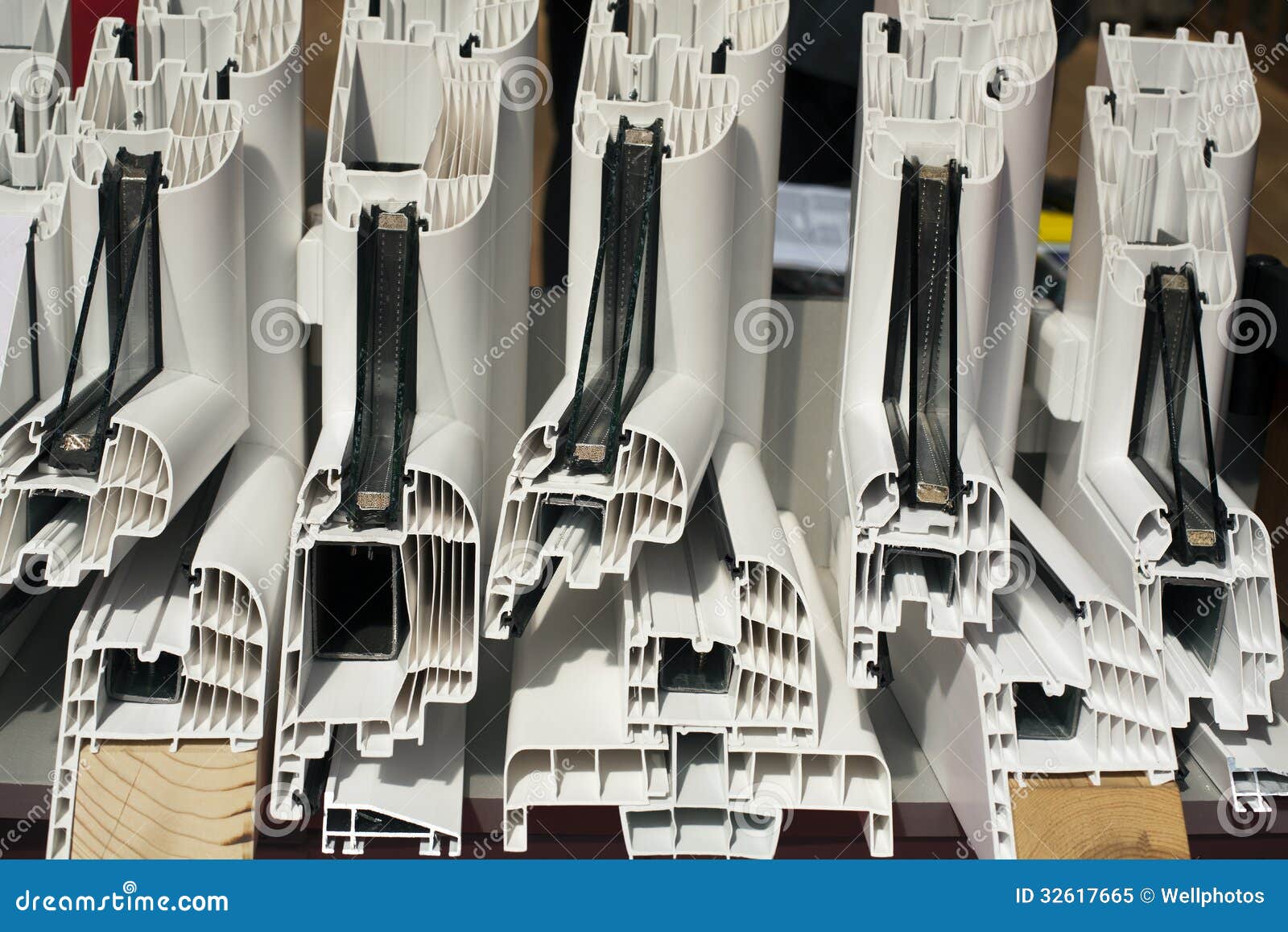PVC window profiles stock image. Image of choice, frame - 32617665
